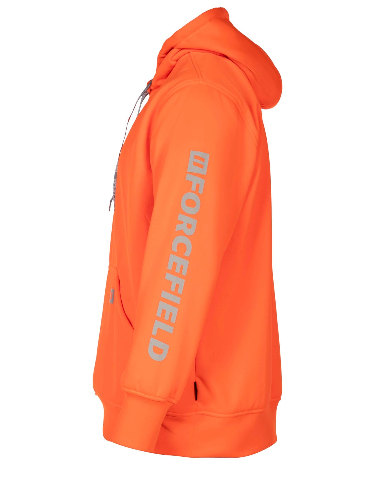 Forcefield Hi Vis Orange Pullover Forcefield Logo Sleeve Graphic Hoodi ...